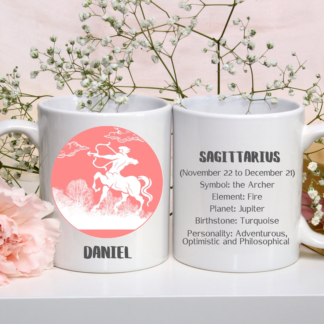 Personalized Zodiac Sign Mug Sagittarius Birthday Mug Custom Name ...