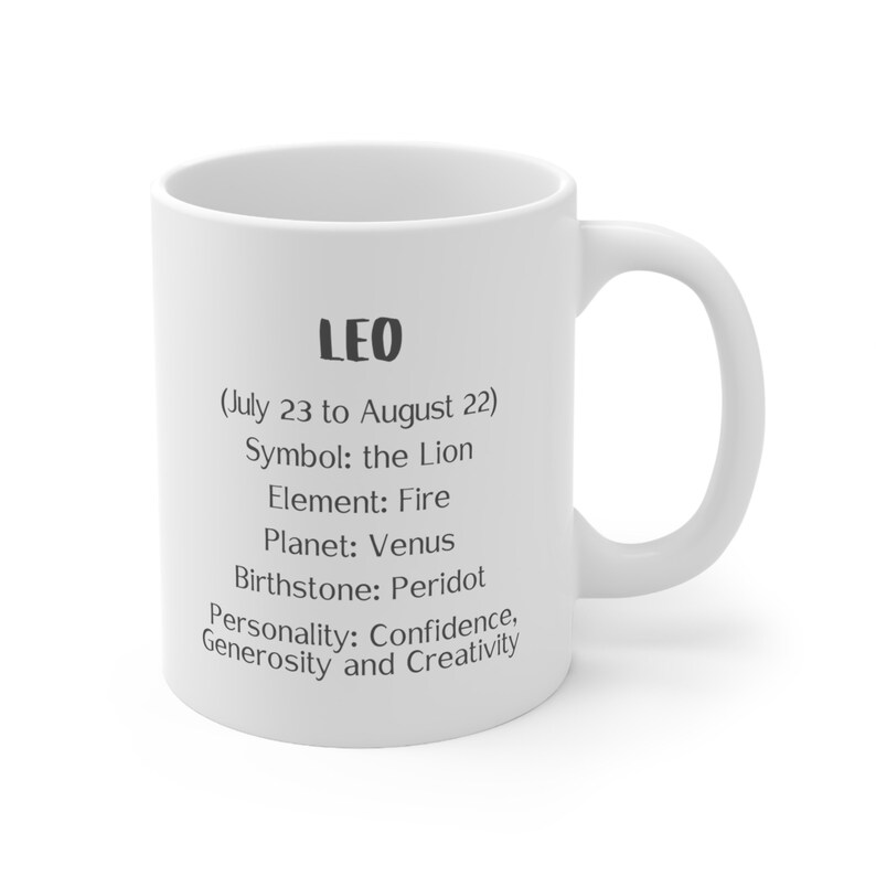 Personalized Zodiac Sign Mug Leo Birthday Mug Custom Name Zodiac Coffee ...