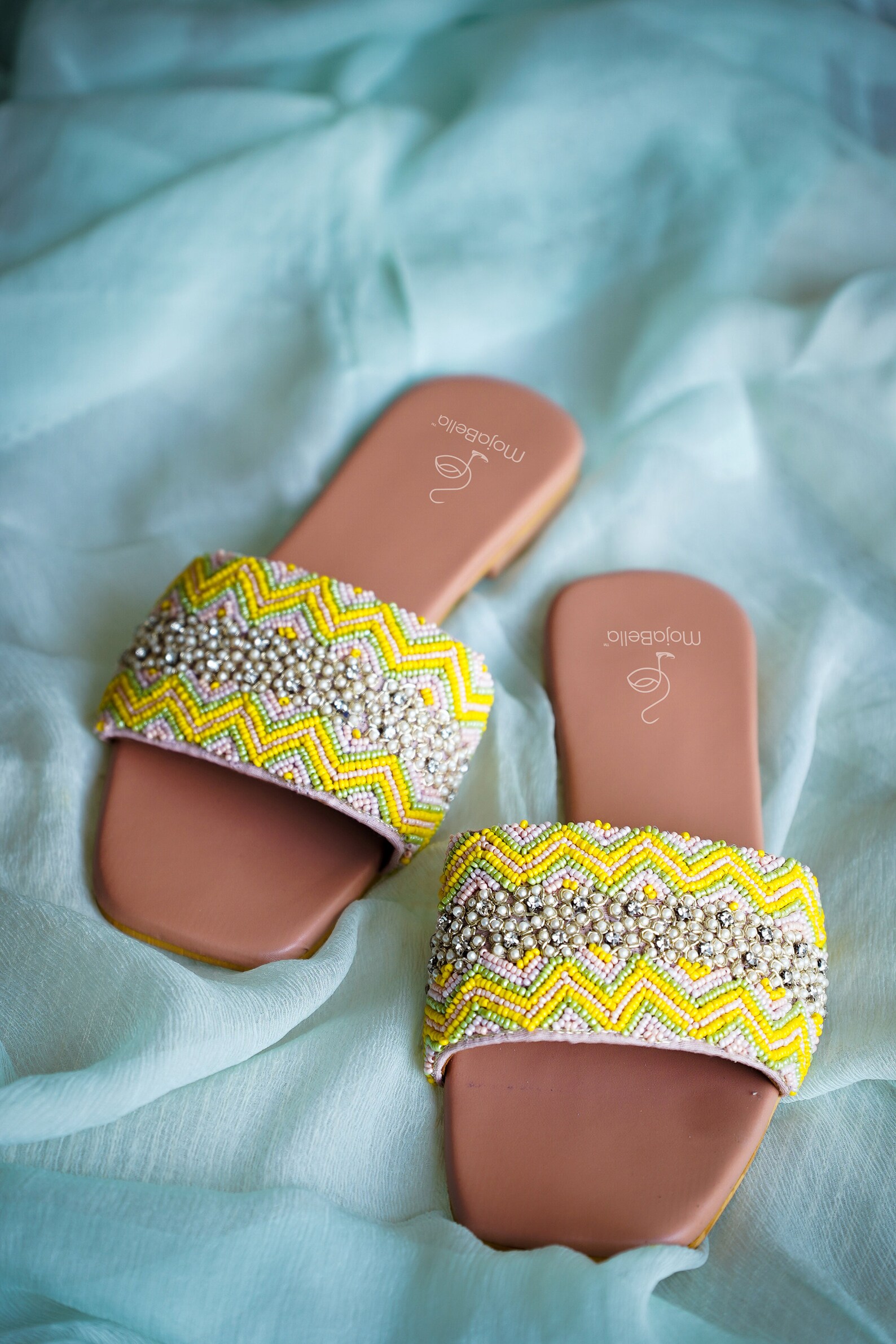 Padded Sandal 'lemonade' in Yellow Slip on Style. Comfortable Hand ...