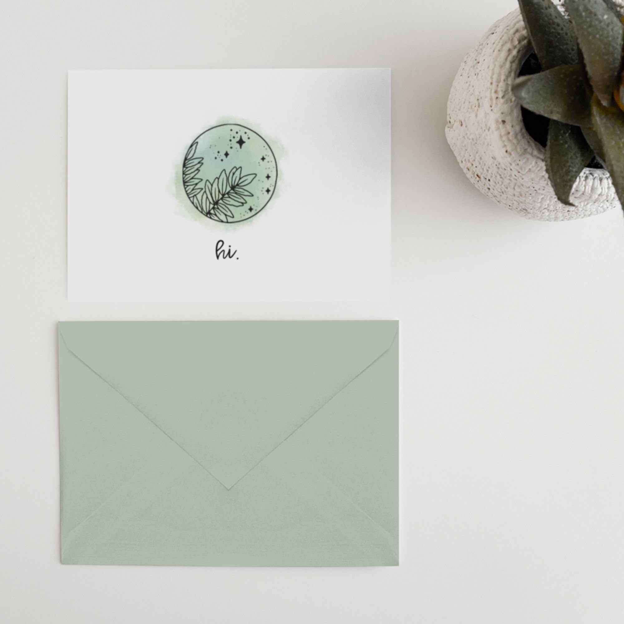 Printable Say Hi Card - Etsy