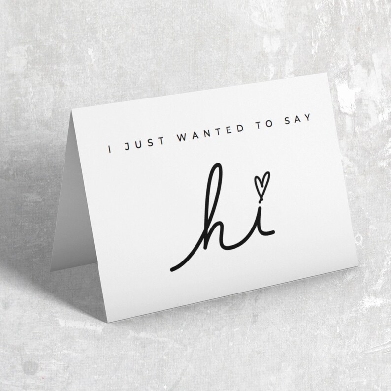 Printable Say Hi Card - Etsy