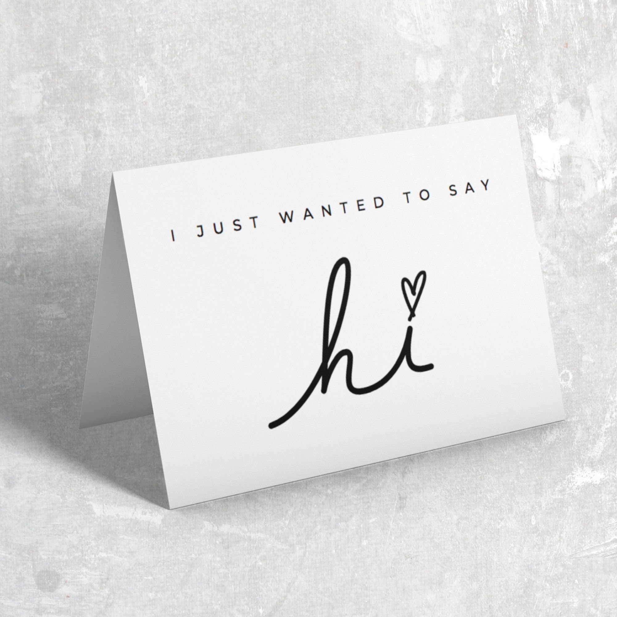 Printable Say Hi Card - Etsy