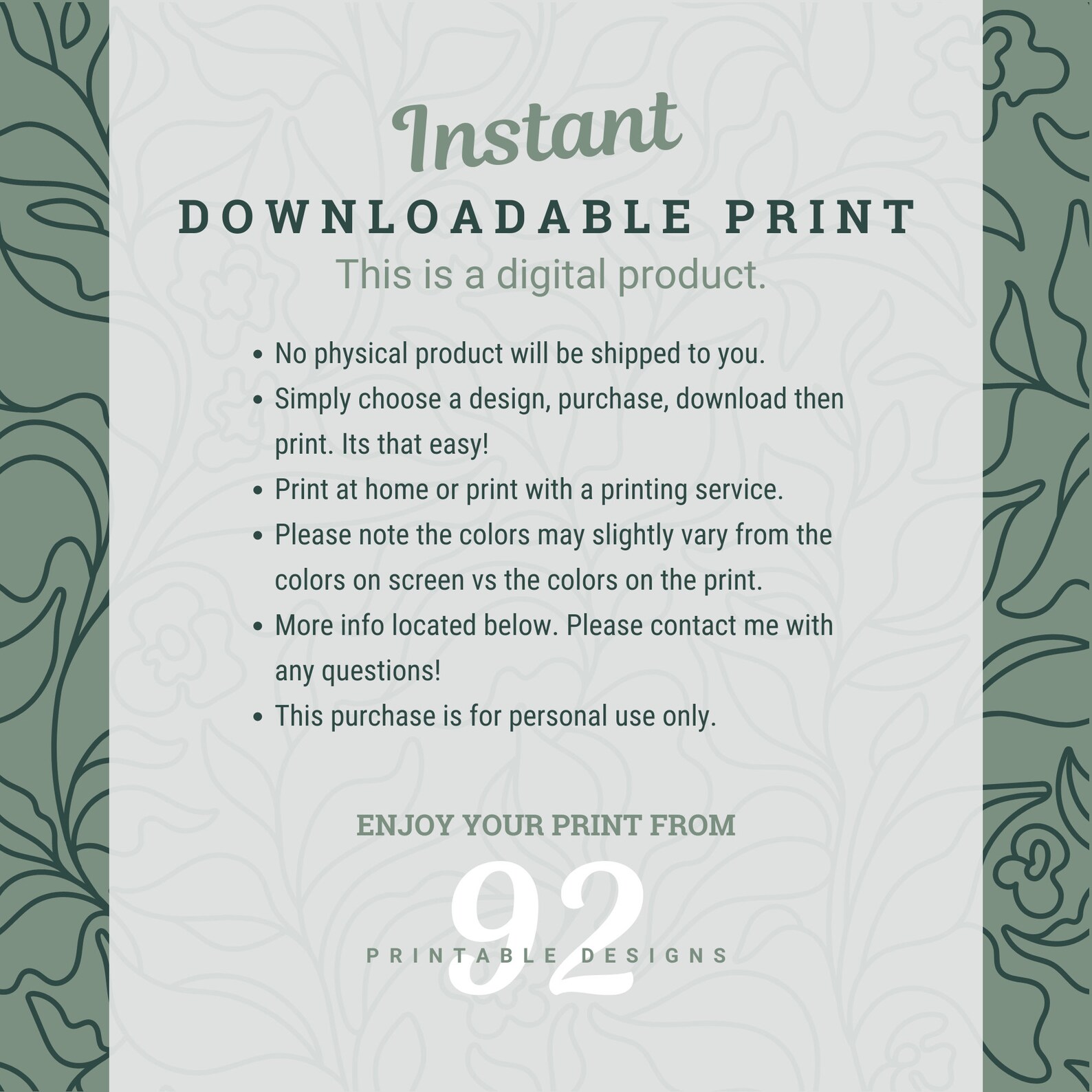 Printable Say Hi Card - Etsy