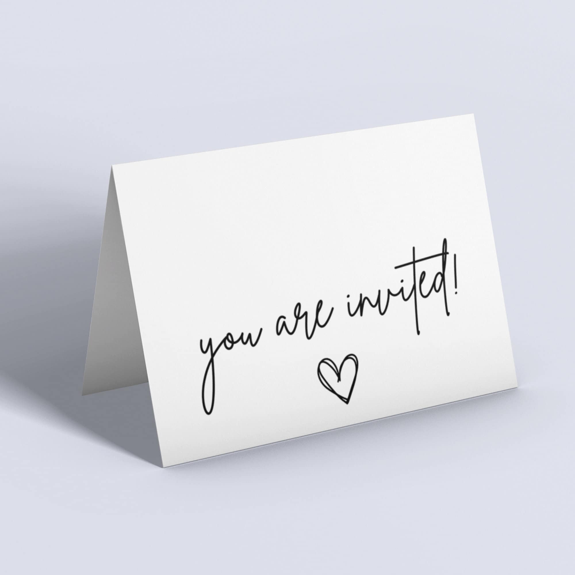 Printable You Are Invited Card - Digital Download - Simple Handwritten ...