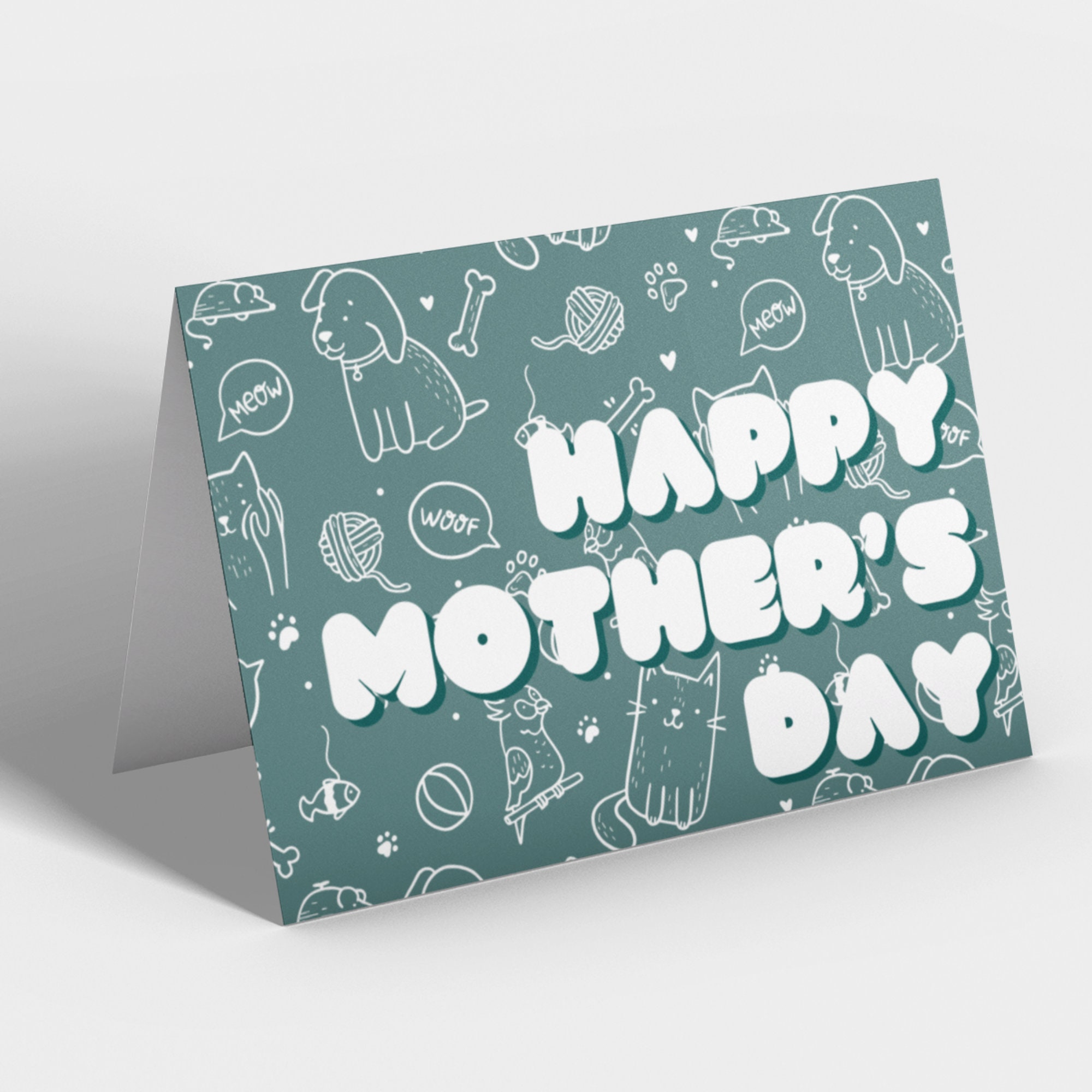 Printable Mother's Day Card, for Pet Moms! - Etsy