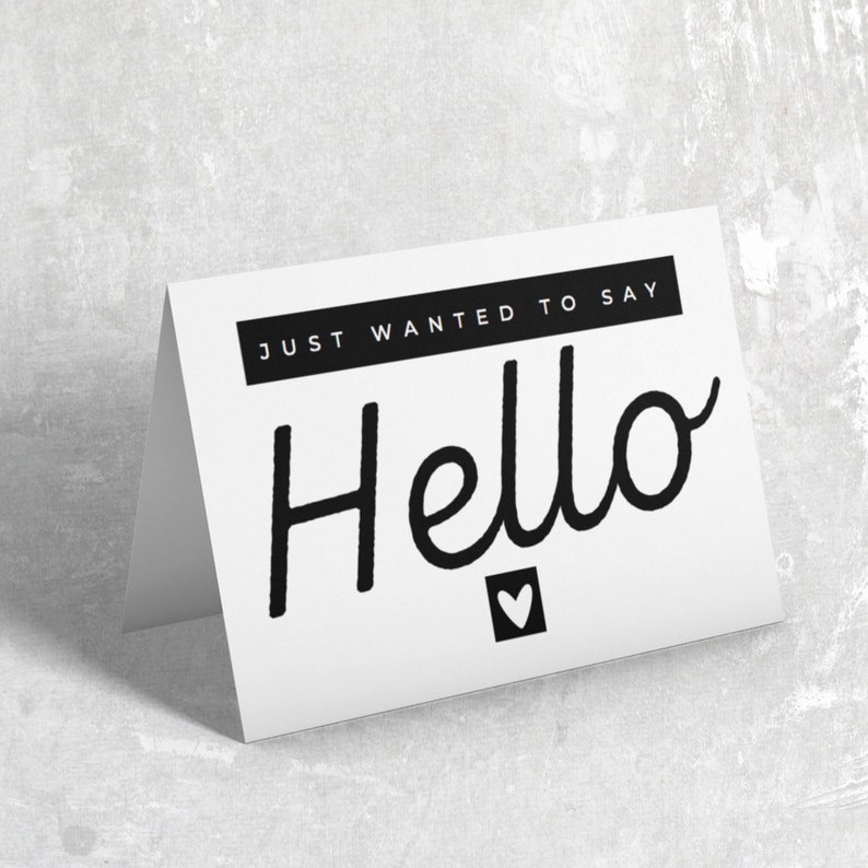 Printable Say Hi Card - Etsy