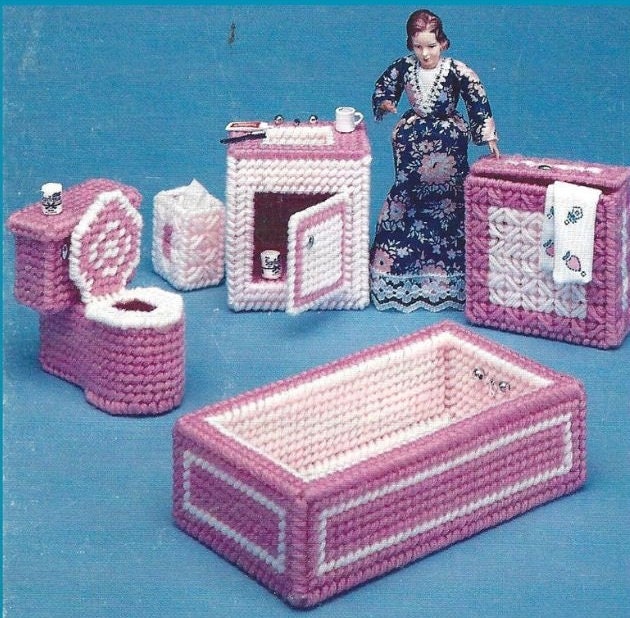 Vintage Plastic Canvas- Doll House Furniture Patterns || Vintage From ...