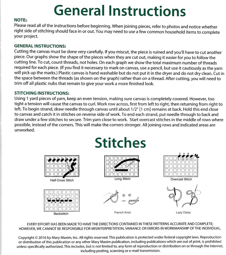 Vintage Plastic Canvas Bedroom Booklet Pattern || Vintage From the 90s || Dollhouse Furniture ...