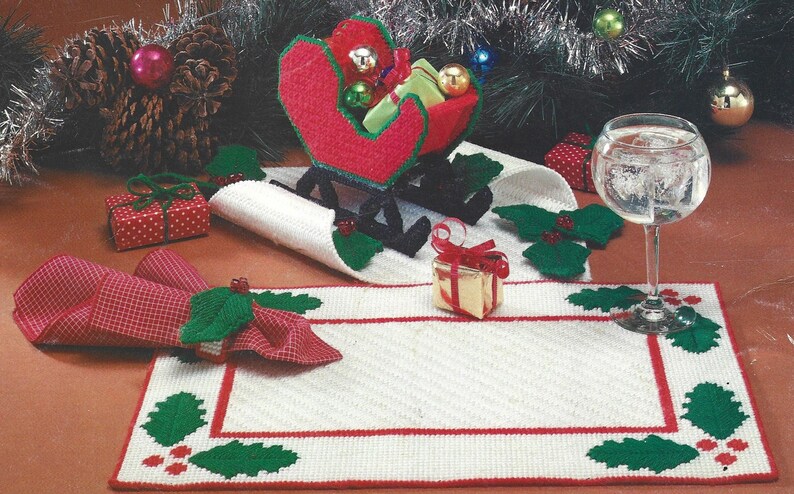 Vintage Plastic Canvas Party Time Table Decoration Booklet Pattern ...