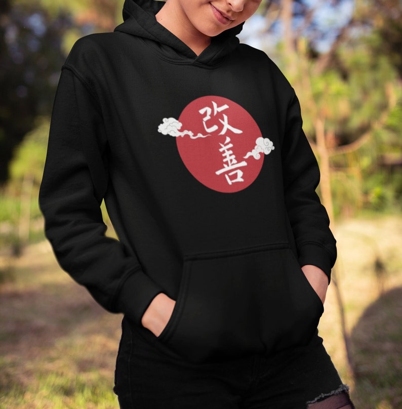 Gym Motivation Samurai Japanese Hoodie Kaizen Workout Hoodie Gym ...