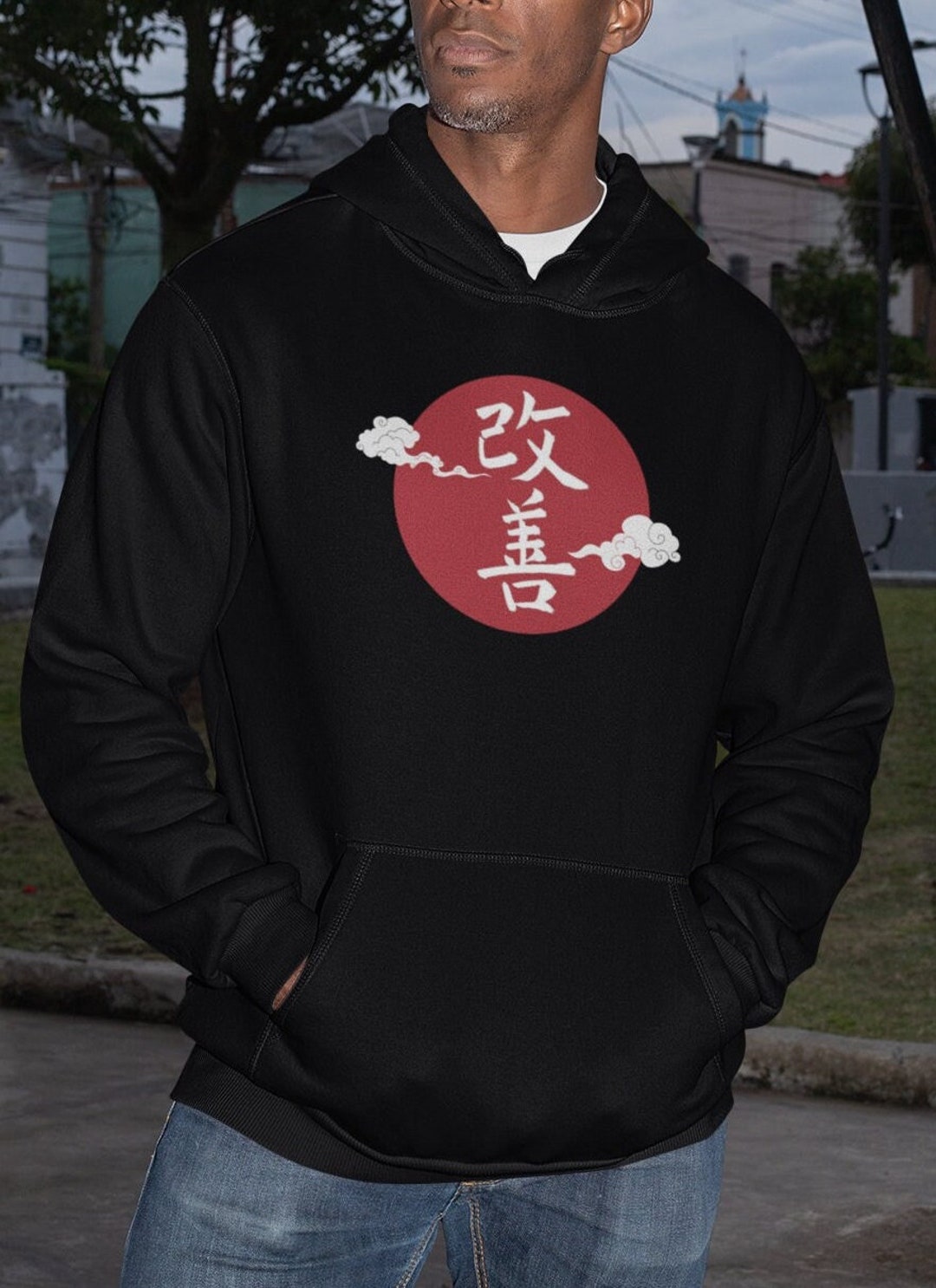 Gym Motivation Samurai Japanese Hoodie Kaizen Workout Hoodie Gym ...