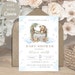 Editable Teddy Bear Baby Shower Invitation, Girl Floral Teddy Bear Baby ...