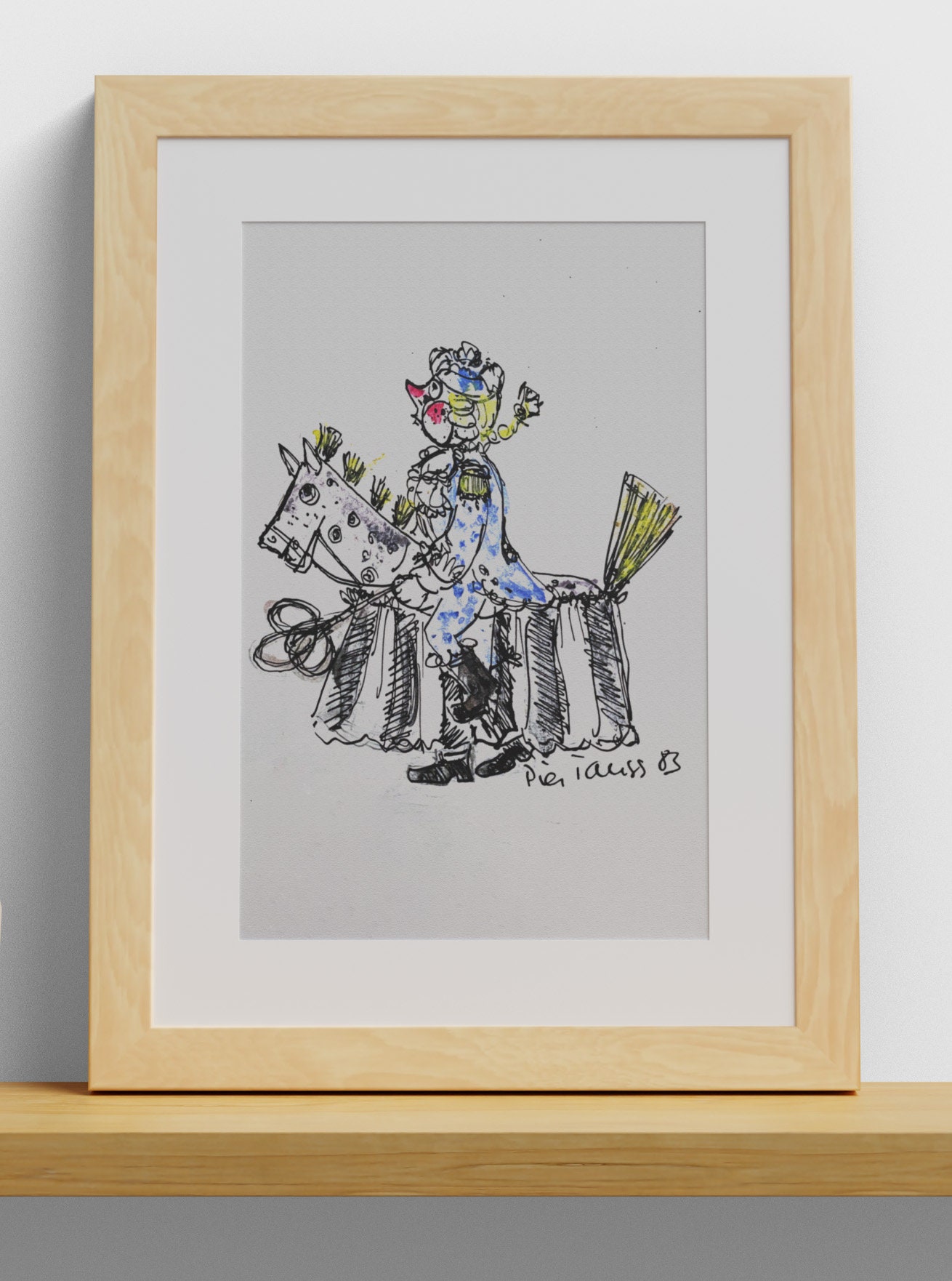 Pencil&ink Drawing, Digital File - Basler Fasnacht Junterössli (swiss ...