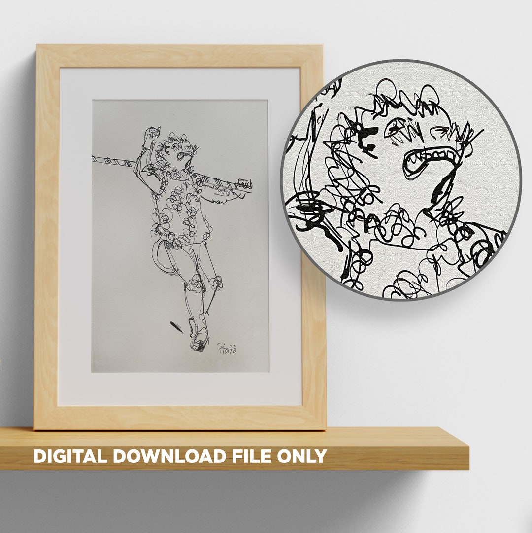 Ink Drawing, Digital File - Vogel Gryff Leutanz (swiss Carnival) - Etsy
