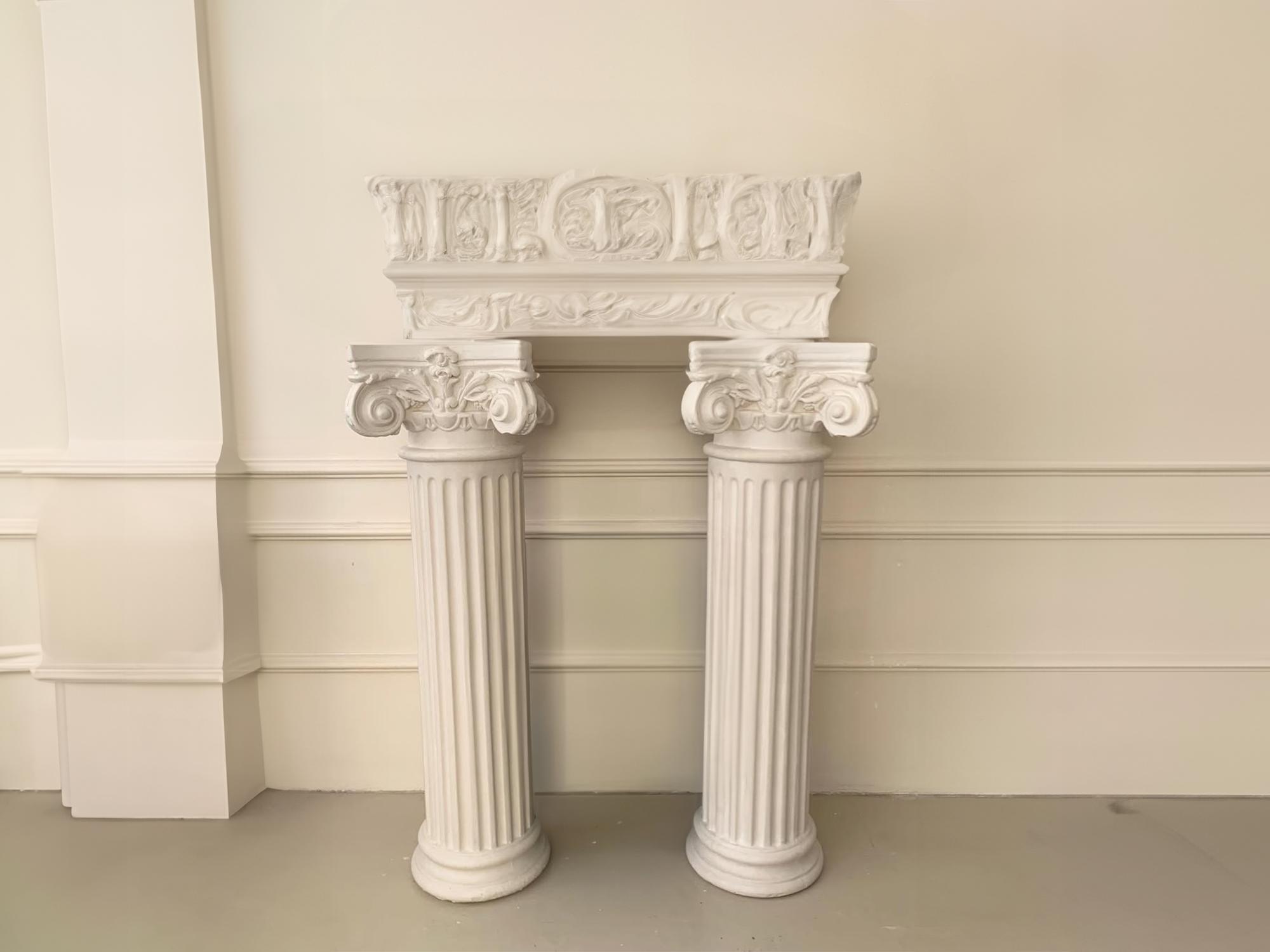 Tall White Corinthian Column Pedestal – Roman Pillar Stand for Statue ...