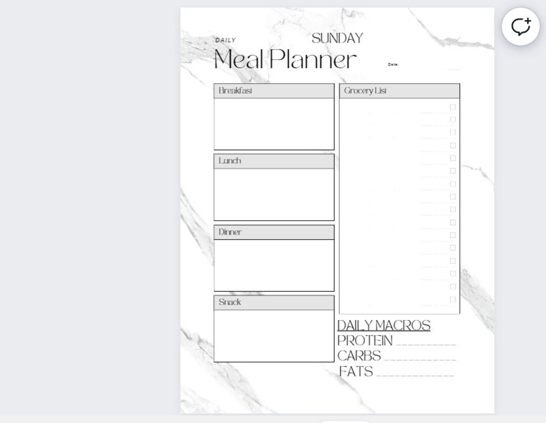 Meal Planner Printable Weekly Food Diary Meal Tracker Food - Etsy