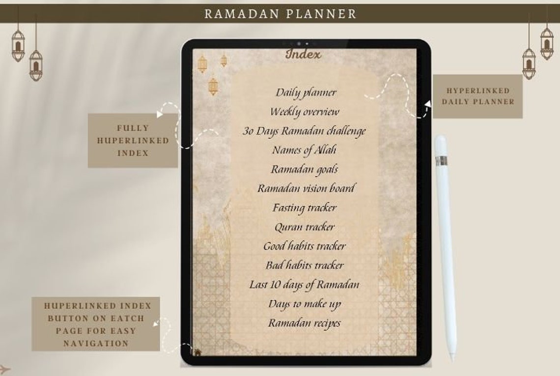 2024 Ramadan Planner, Digital Ramadan Planner, Printable Ramadan ...