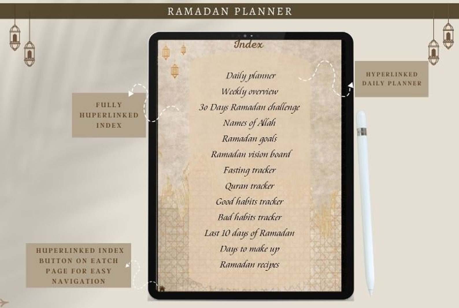 2024 Ramadan Planner, Digital Ramadan Planner, Printable Ramadan ...