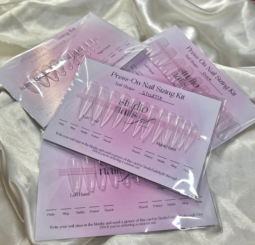 Press-on Nail Sizing Kit | Studionailsbyjd - Etsy