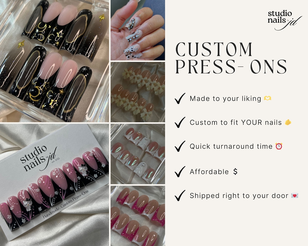 Custom Luxury Press on Nails - Etsy