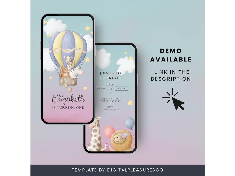 Animated Childrens Birthday Invitation Video Party Evite Animation Kids ...