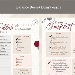 Islamic Daily Planner Printable, Ibadah Planner, Ibadah Tracker, Goal ...