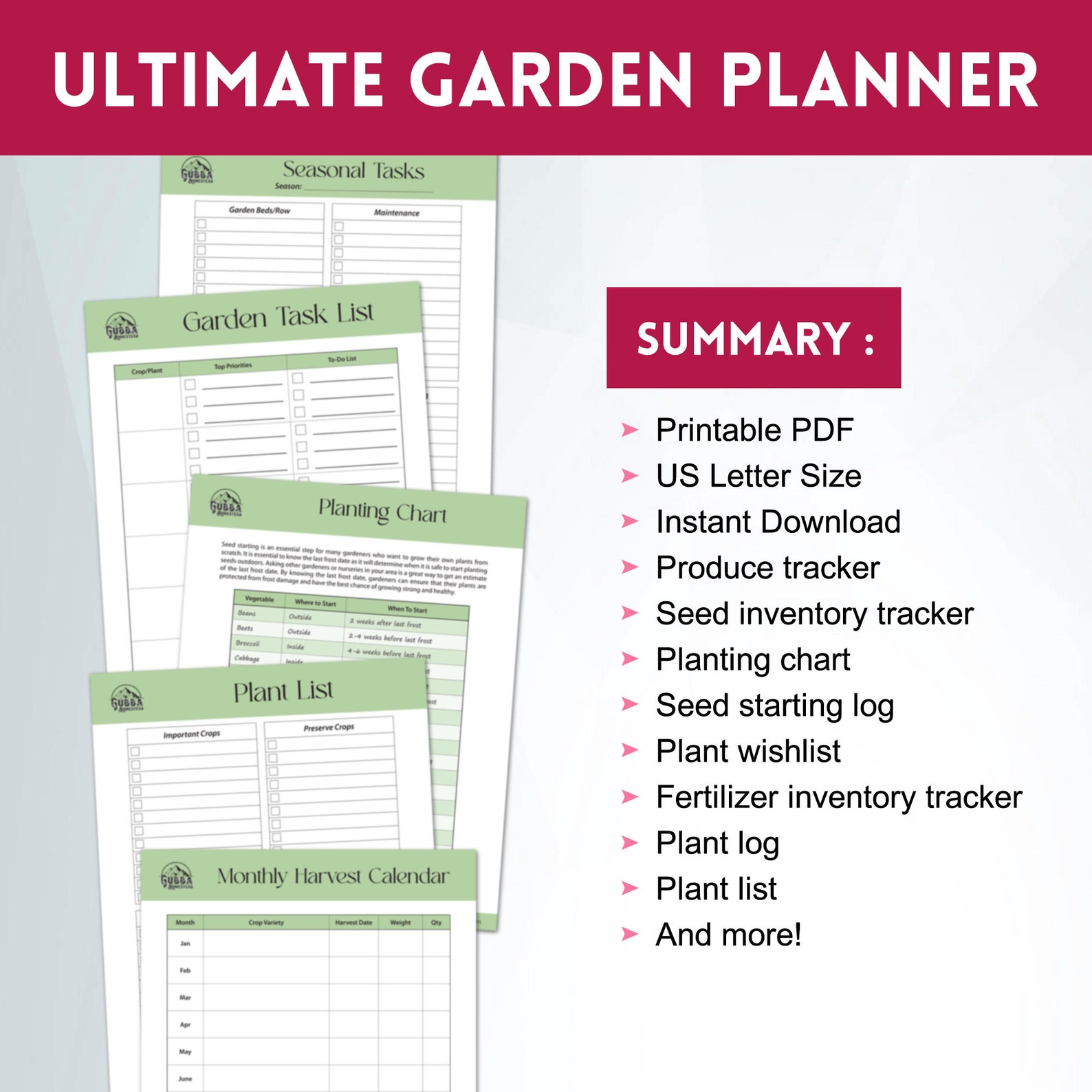 Ultimate Garden Planner Printable Gardening Planner Garden - Etsy
