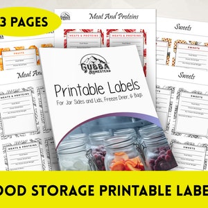 Printable Food Storage Labels: Jar, Lid, Freezer, & Bag Labels ...