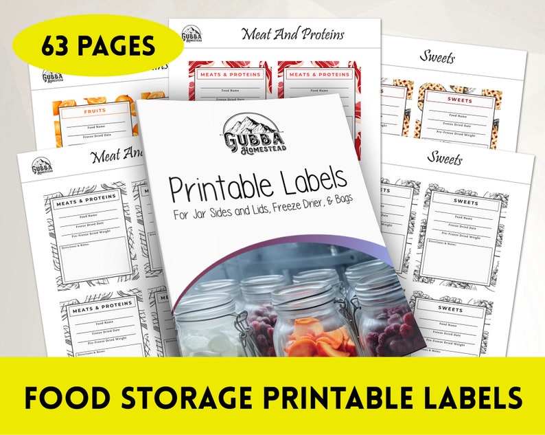 Printable Food Storage Labels: Jar, Lid, Freezer, & Bag Labels ...