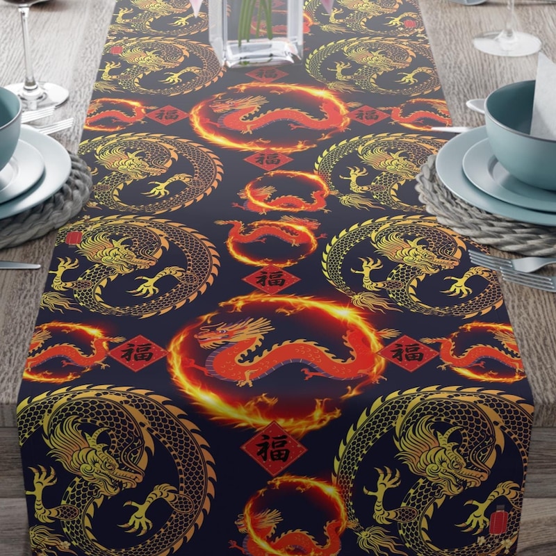 Asian Table Runner - Etsy