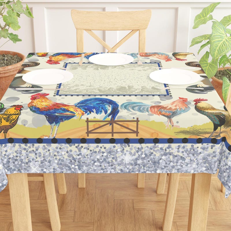 Rooster Table Cloth - Etsy