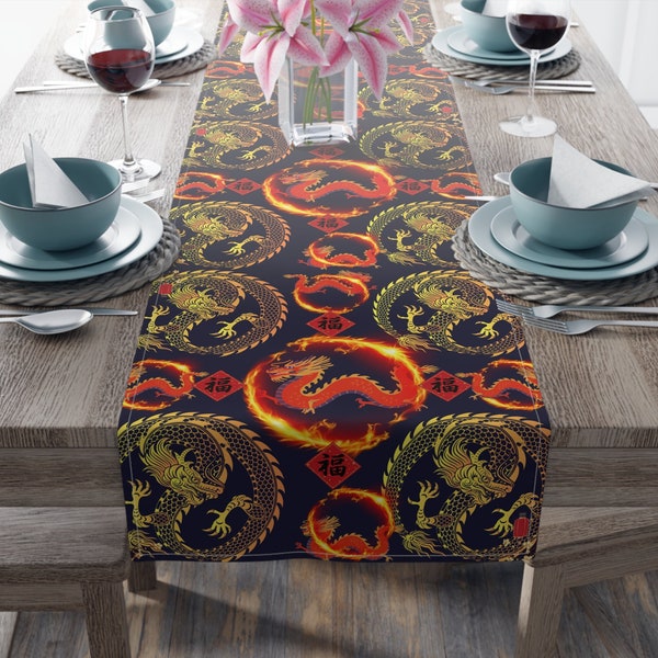 Asian Table Runner - Etsy