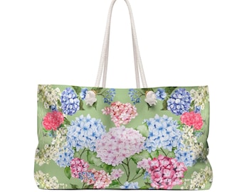 Hydrangea Weekender Bag Hydrangea Beach Tote Bag Hydrangea Floral ...