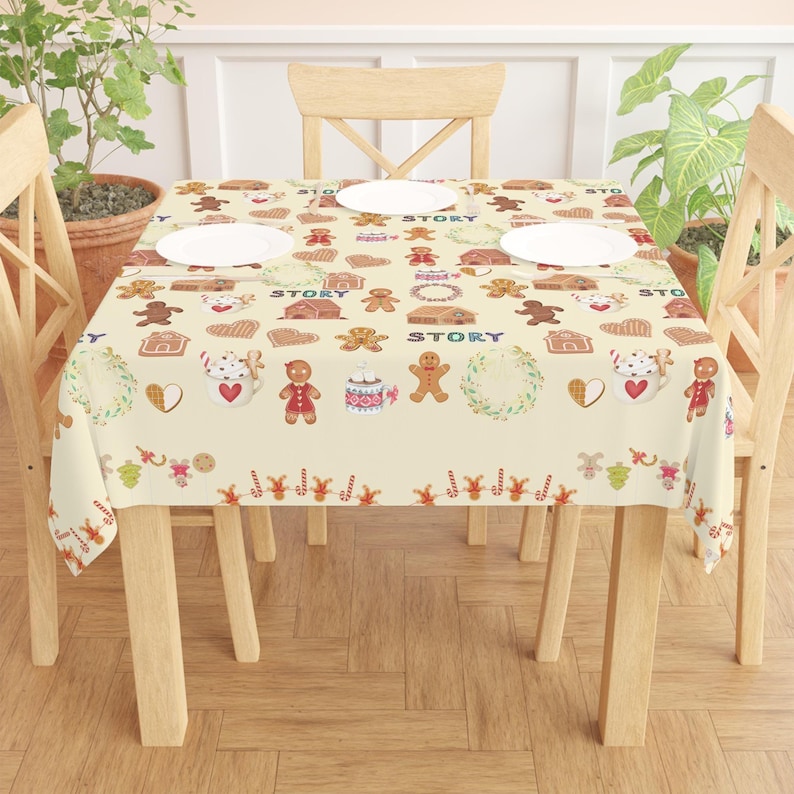 Gingerbread Man Tablecloth Pastry Table Cloth Bake Table Cloth Pastry ...