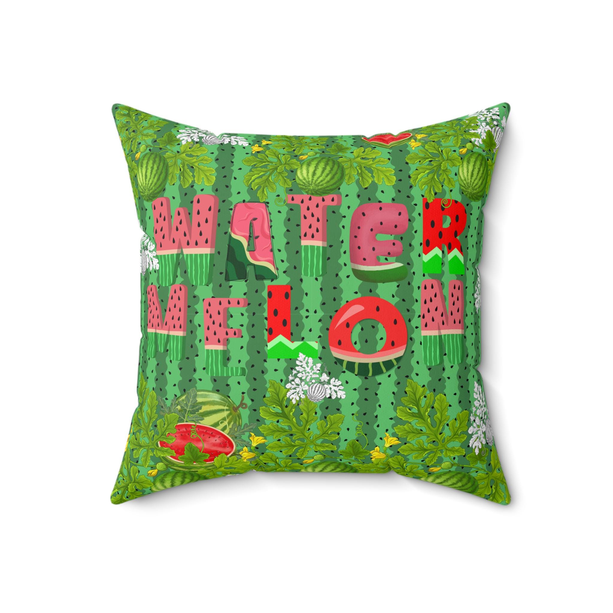 Watermelon Fruit Throw Pillow Watermelon Tapestry Cushion Watermelon ...