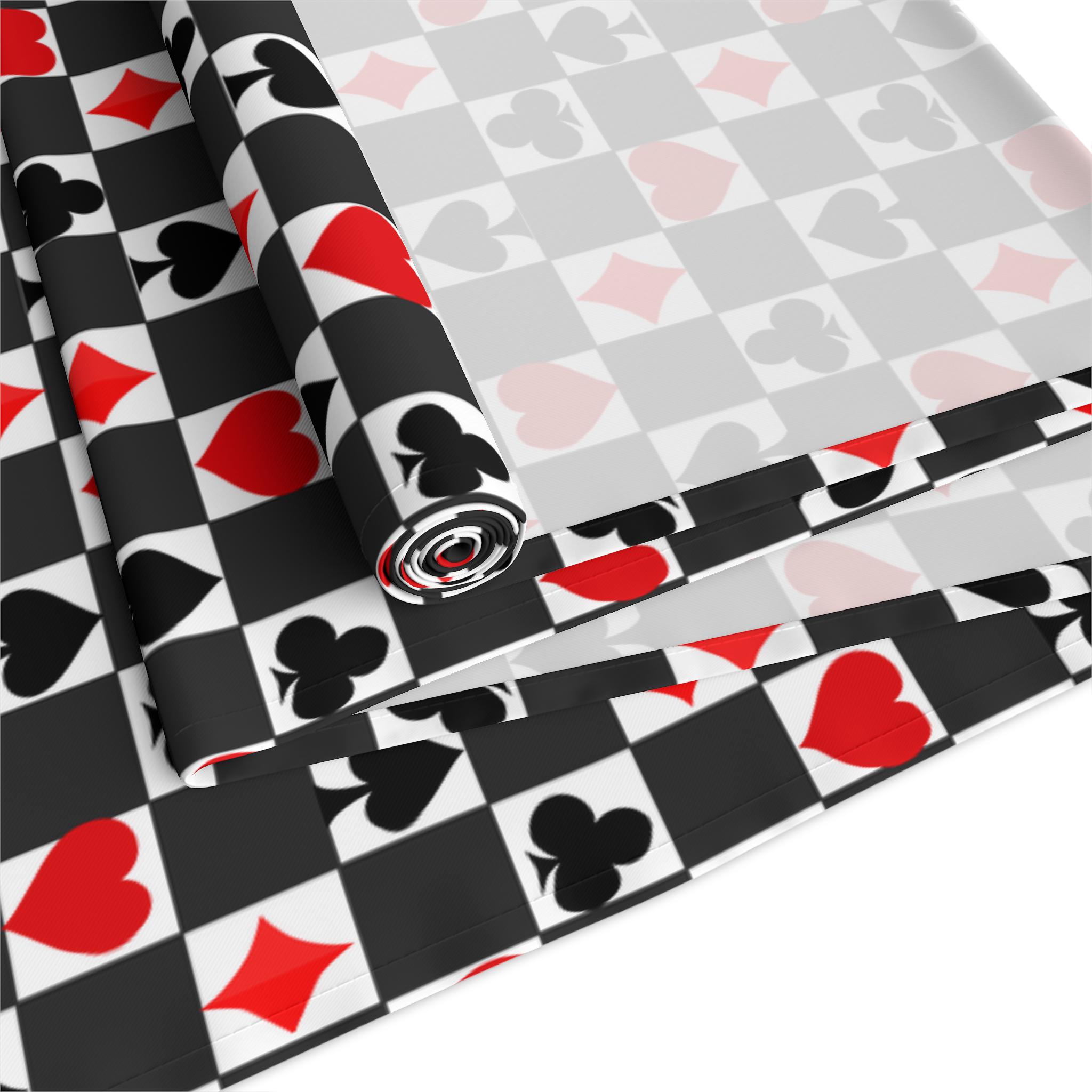 Poker Table Runner Poker Gaming Table Runner Poker Check Table Linen ...