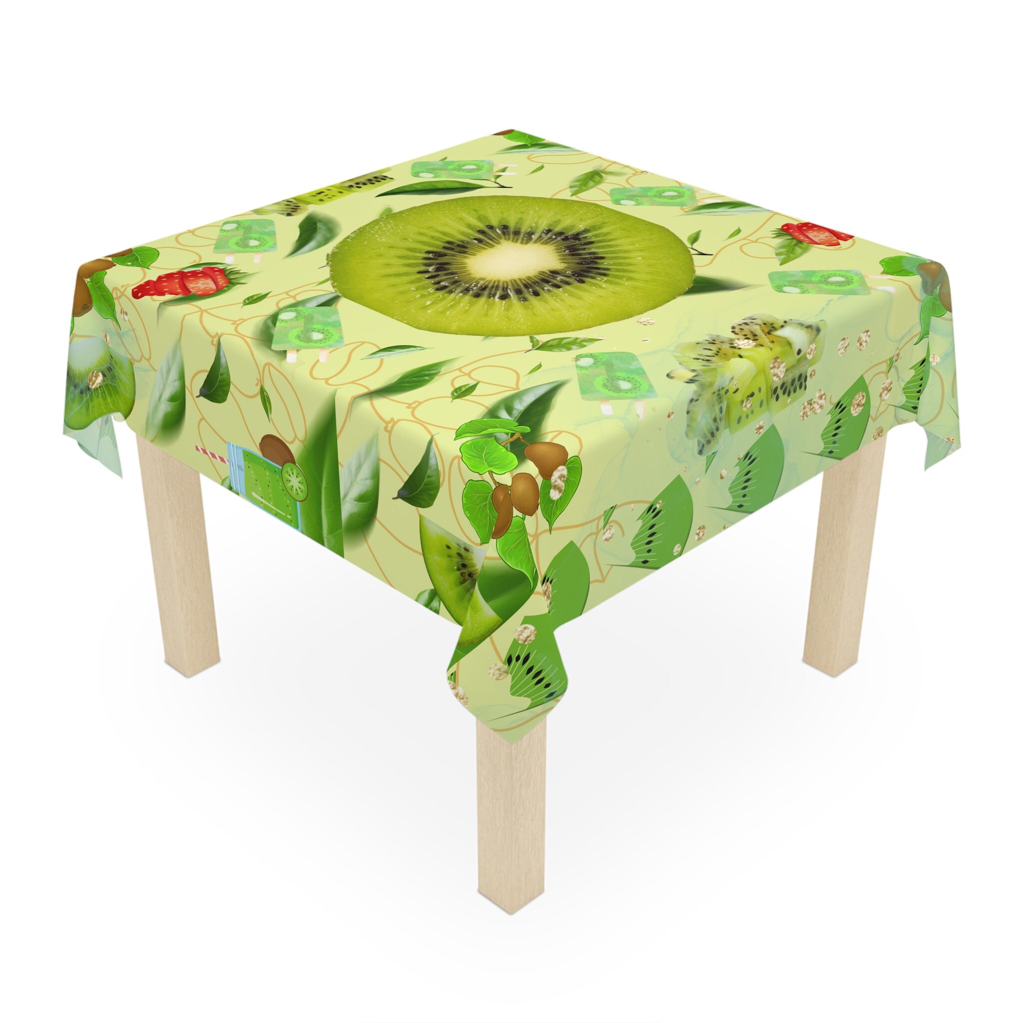 Kiwi Fruit Print Tablecloth Kiwi Cream Table Cloth Kiwi Fruit Decor ...