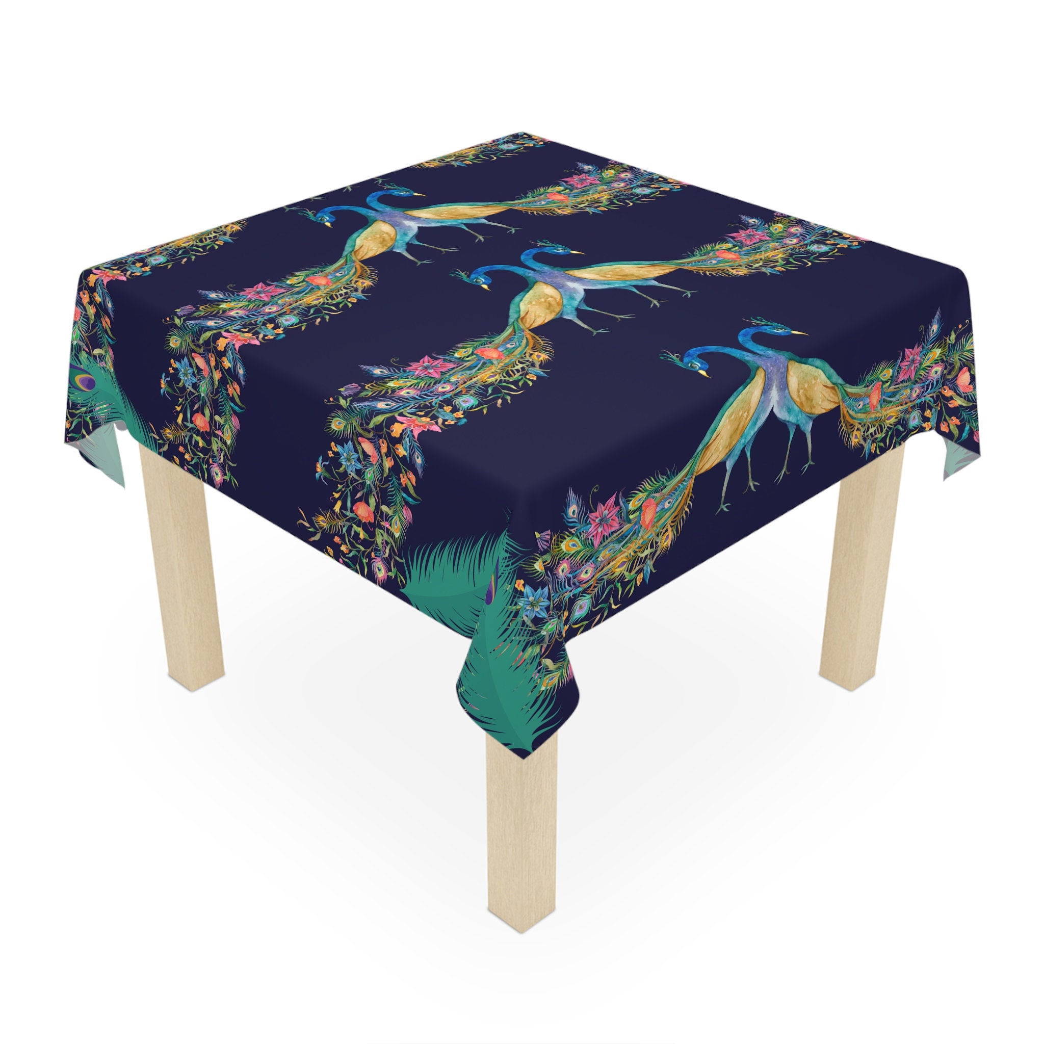 Peacock Tablecloth Peacock Table Cloth Peacock Table Cover Peacock ...