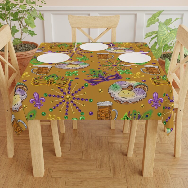 Fleur DE Lis Carnival Festival Tablecloth Carnival Decoration Table ...