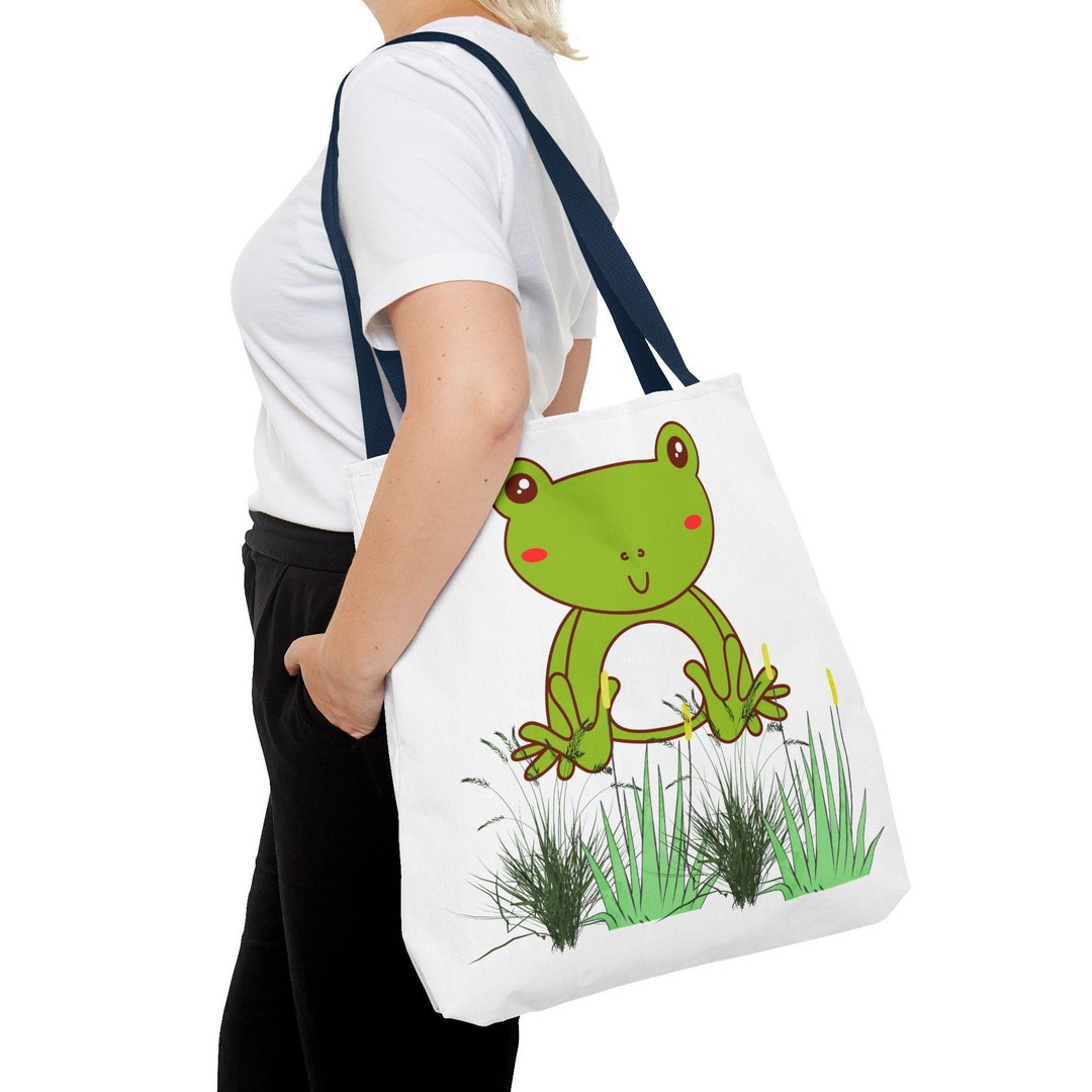 Frog Tote Bag Frog Gift for Her Birthday Frog Shoulder Handbag Frog ...