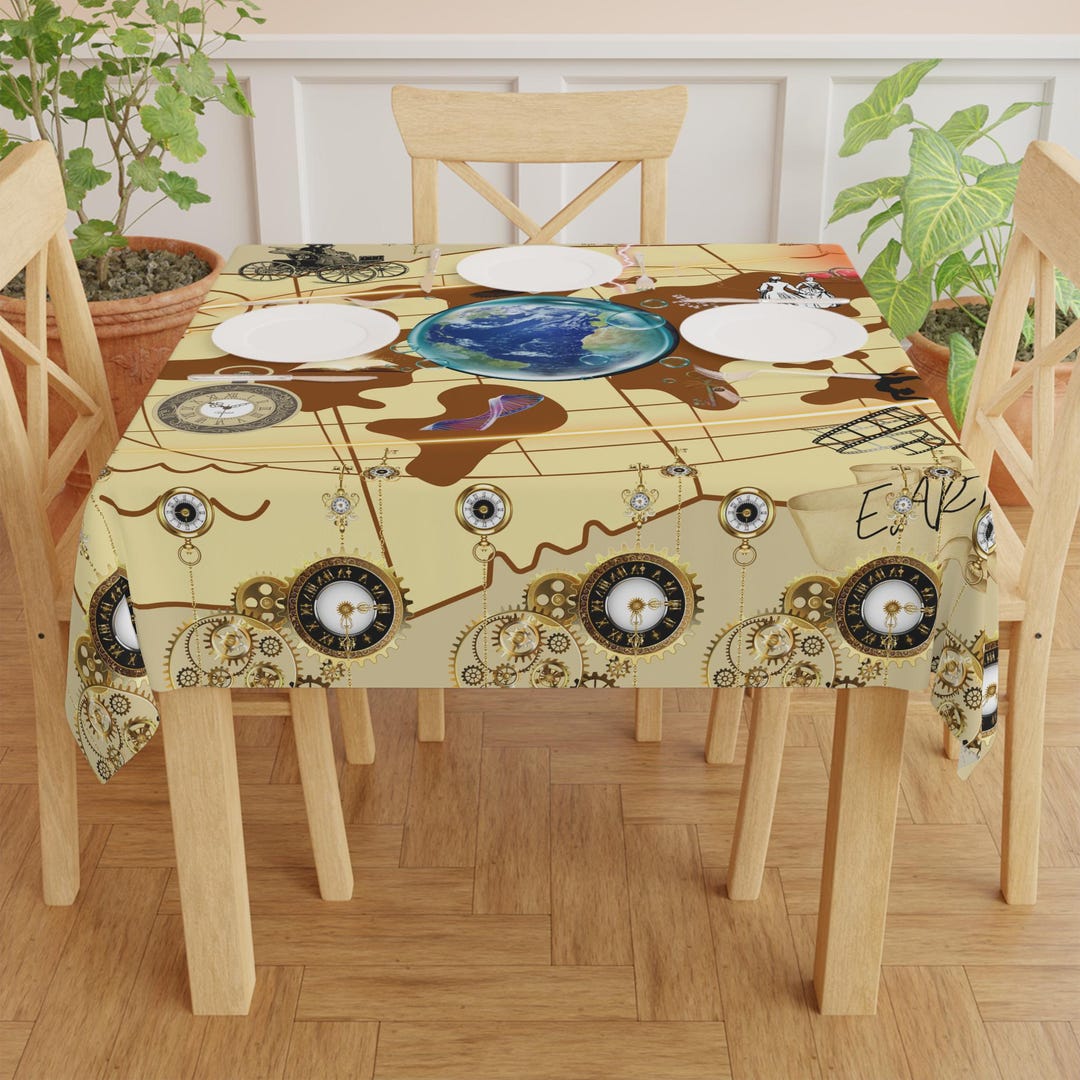 World Map Tablecloth Travel Table Global Table Cloth Adventure ...