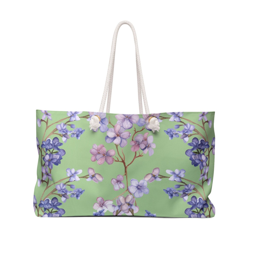 Lilac Flower Weekender Bag Lilac Beach Tote Bag Lilac Floral Luxury ...
