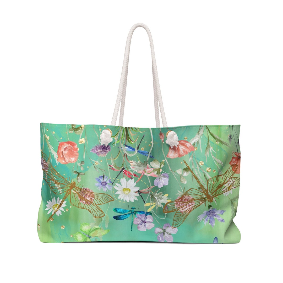 Dragonfly Beach Weekender Bag Dragon Fly Weekend Tote Bag Dragonfly ...