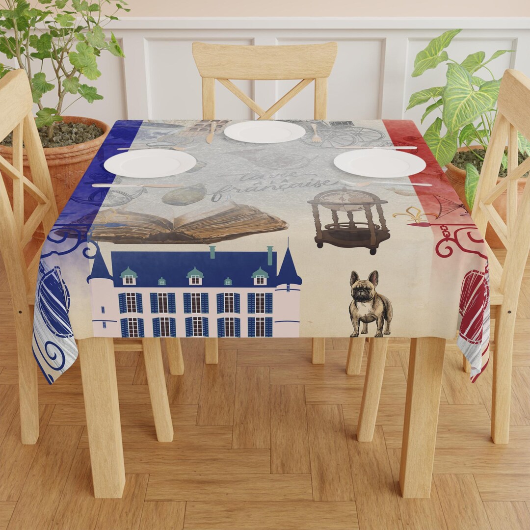 French Flag Tablecloth French Country Tradition Styled Table Cloth ...