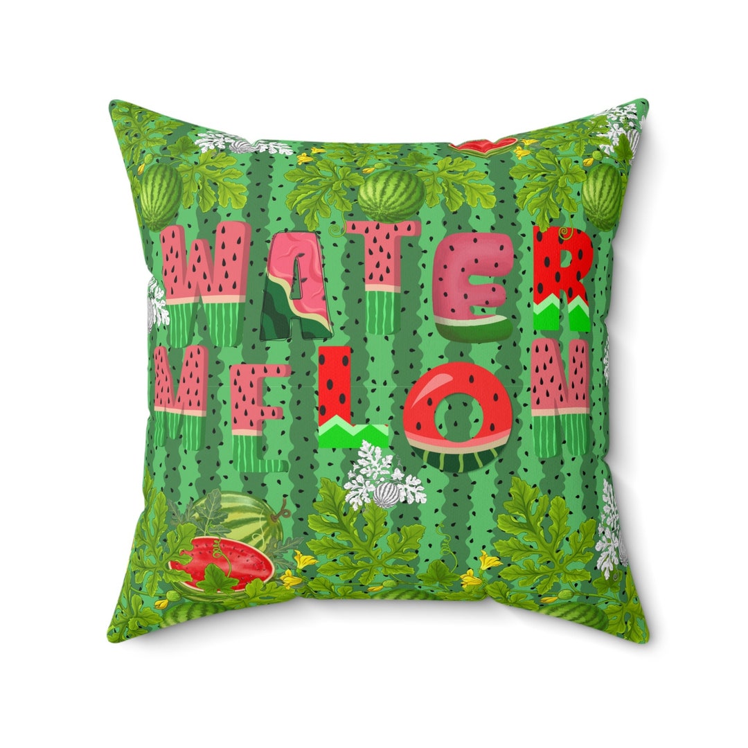 Watermelon Fruit Throw Pillow Watermelon Tapestry Cushion Watermelon ...