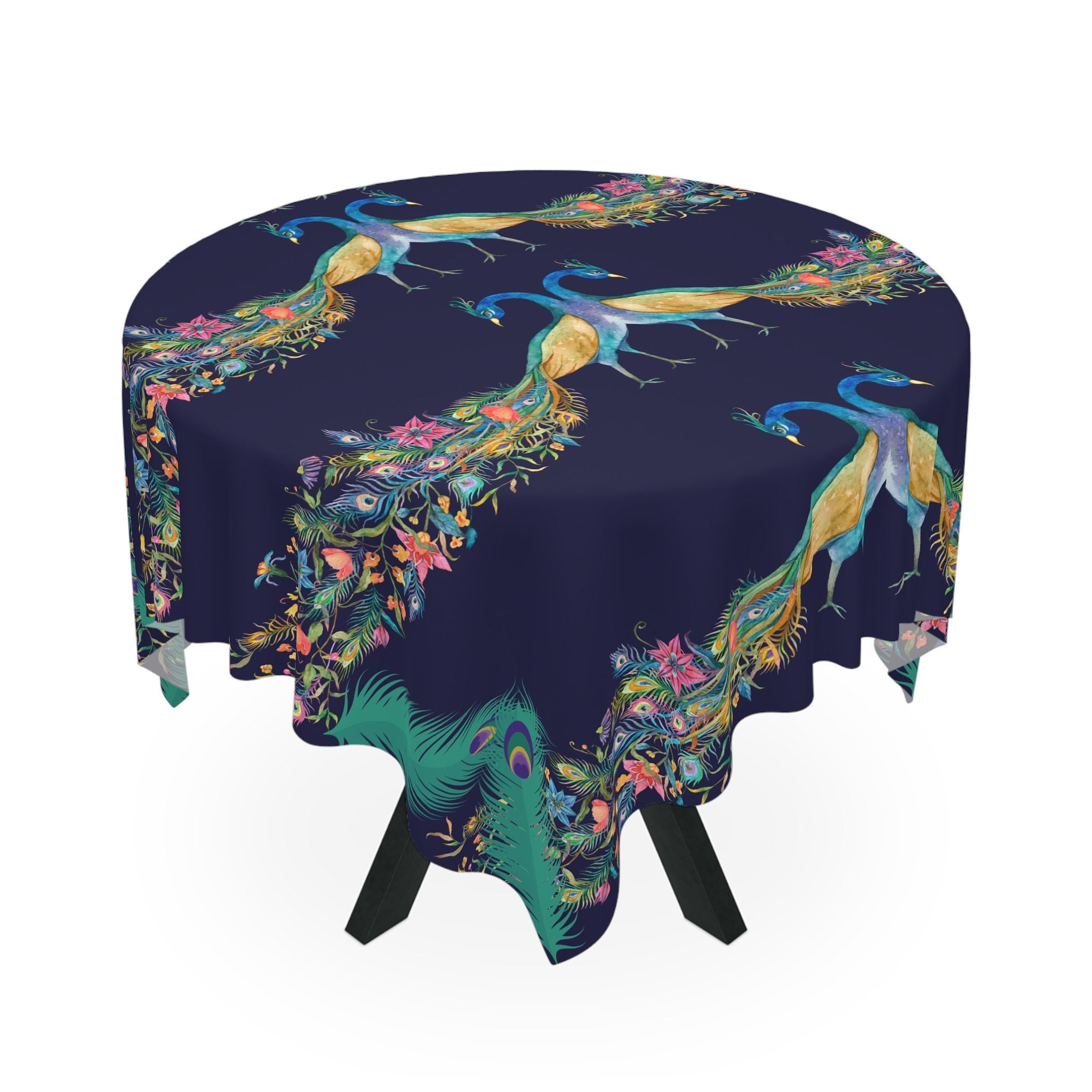 Peacock Tablecloth Peacock Table Cloth Peacock Table Cover Peacock ...