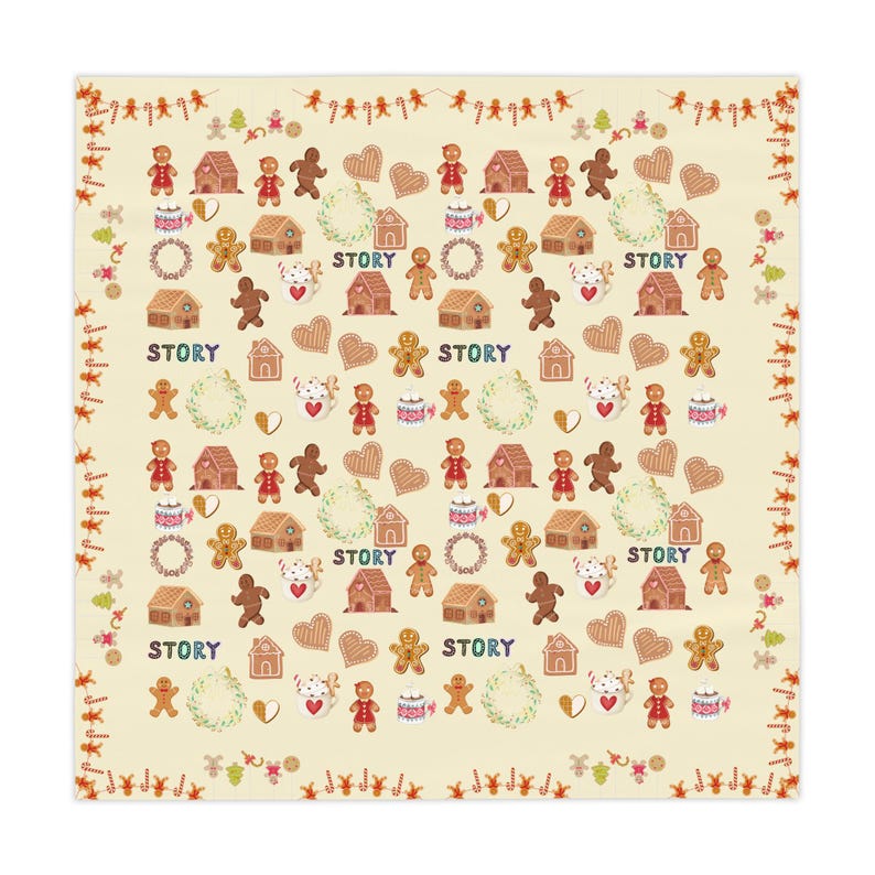 Gingerbread Man Tablecloth Pastry Table Cloth Bake Table Cloth Pastry ...