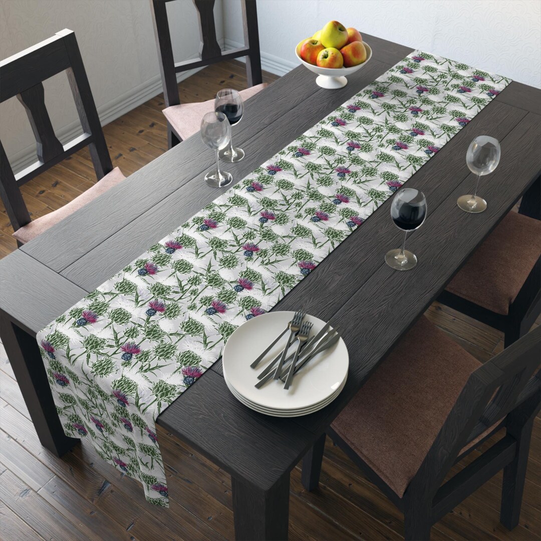 Scottish Thistle Table Runner Wildflower Table Decor Thistle Home ...