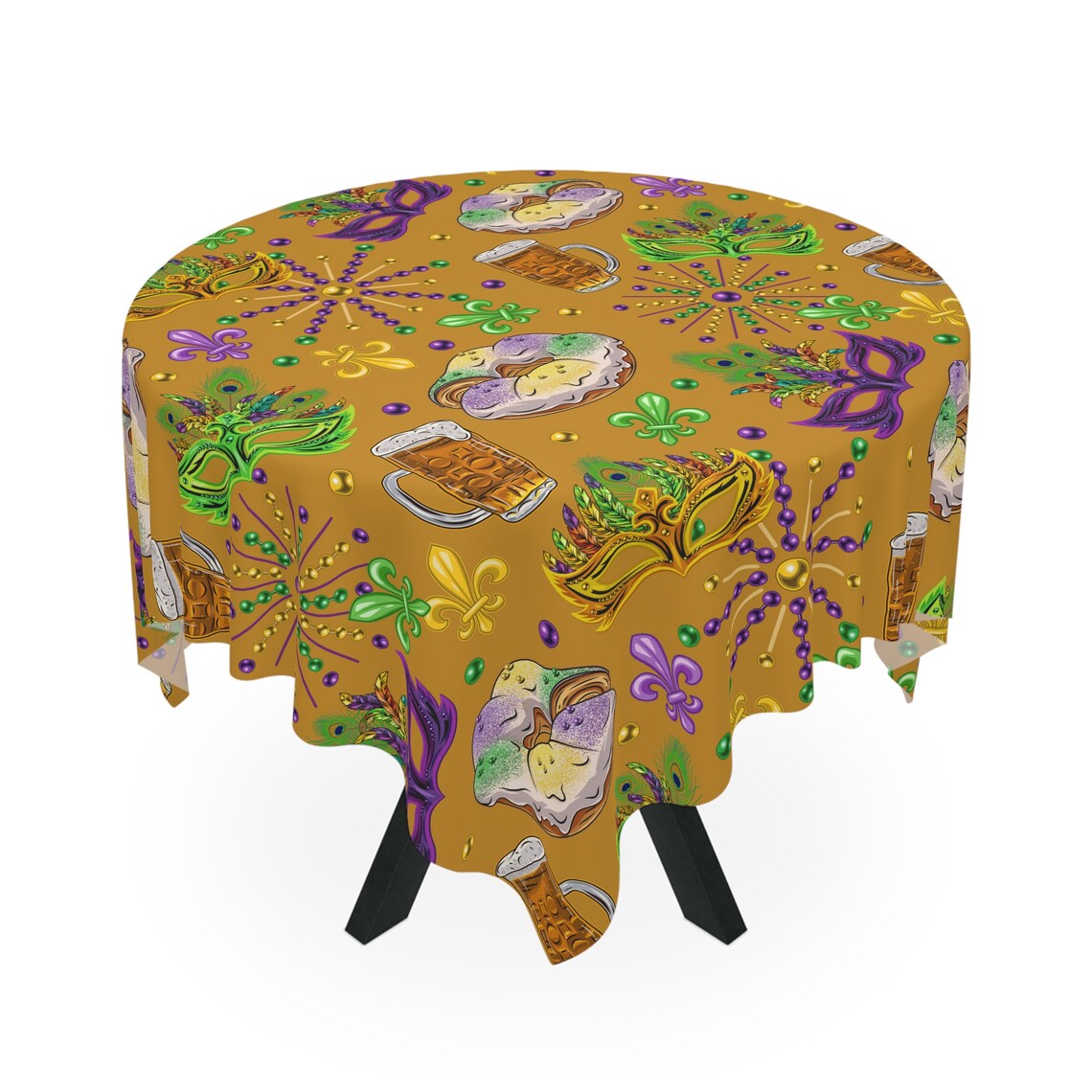 Fleur DE Lis Carnival Festival Tablecloth Carnival Decoration Table ...