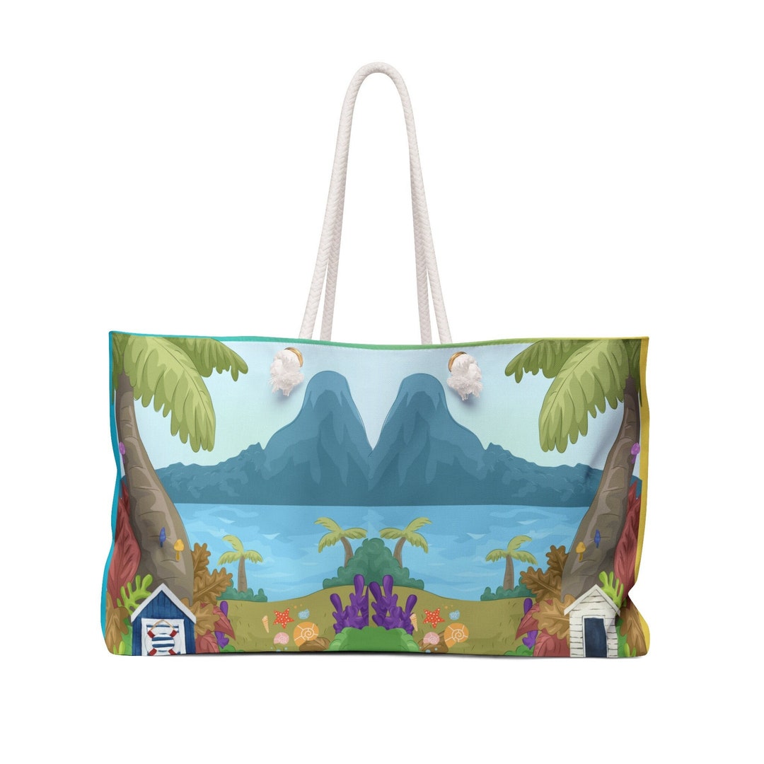 Seaside Scenic Beach Theme Tote Bag Seaside Print Vacation Travel ...
